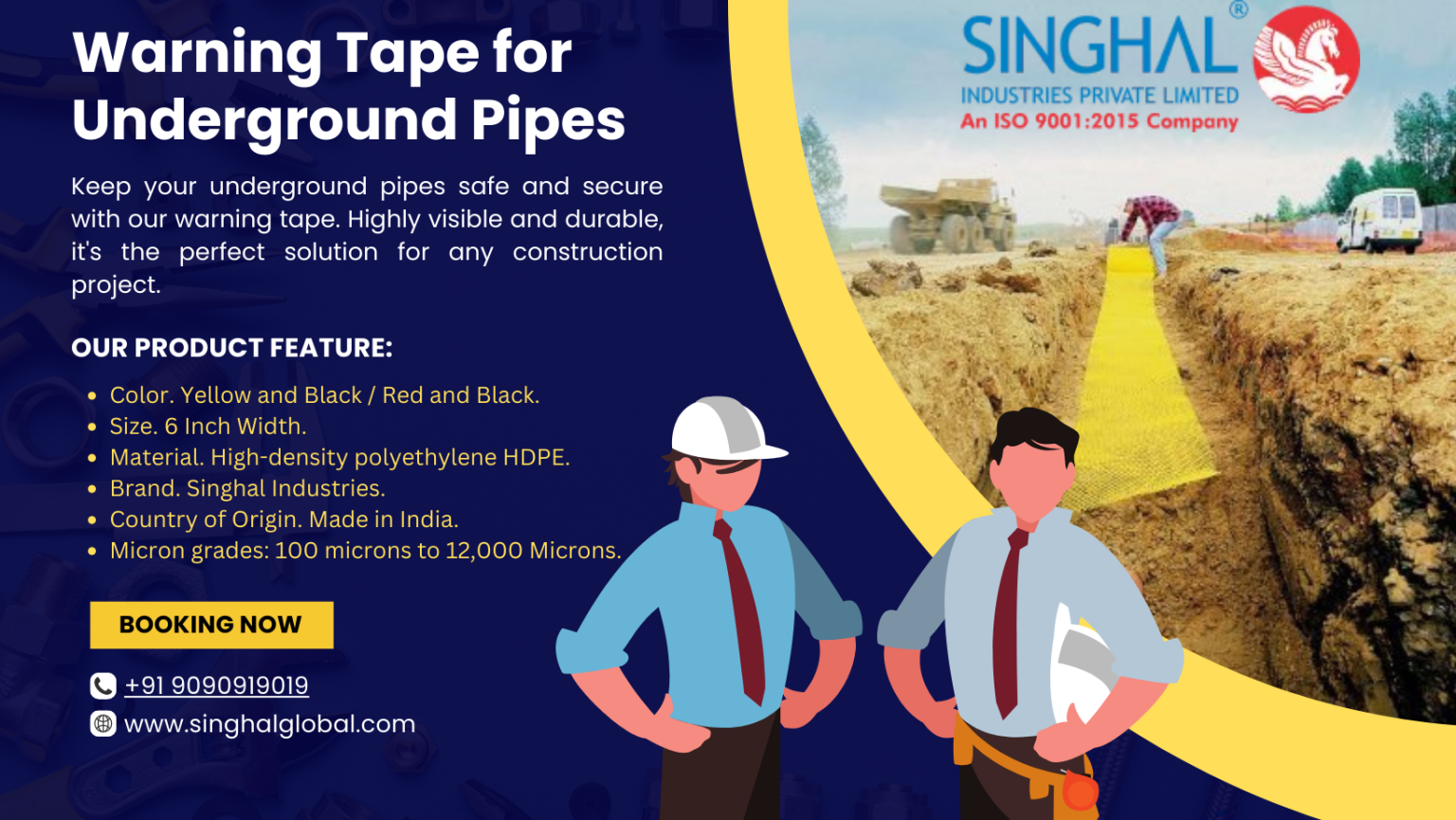 The Importance of Warning Tape for Underground Pipes