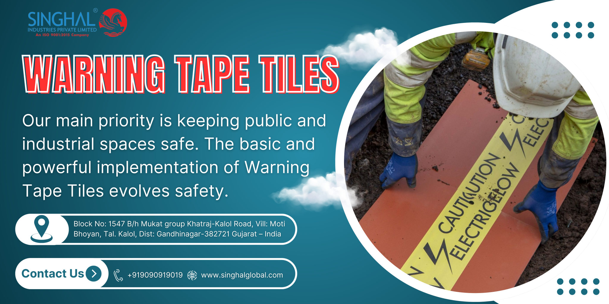 Warning Tape Tiles: A Simple Way to Mark Dangerous Areas