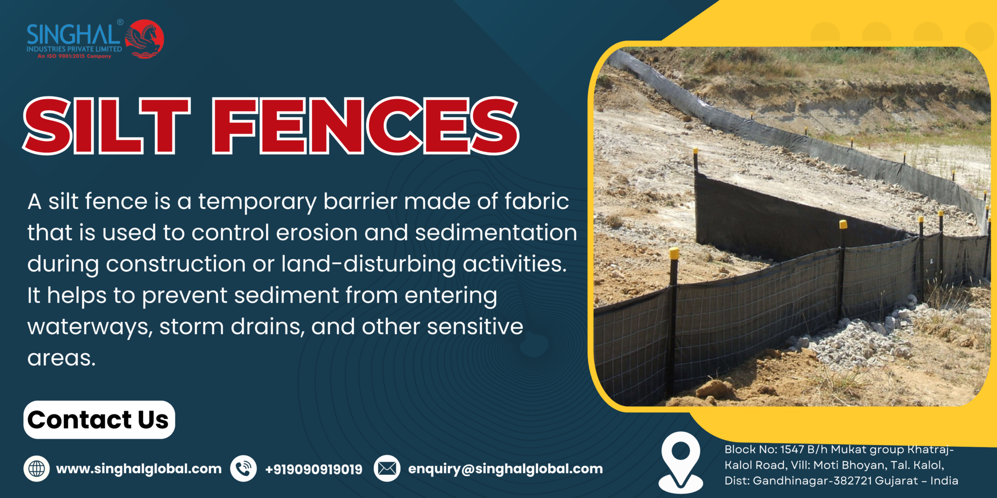 Preventing Erosion and Protecting Your Land with Silt Fences