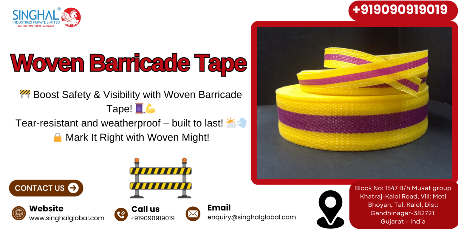 Woven Caution Tape for Construction & Hazard Areas